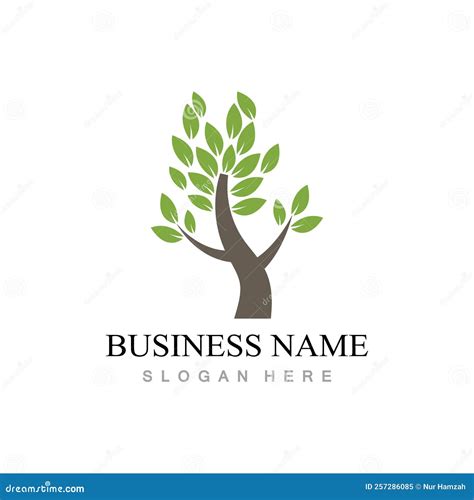 Tree Logo Design With Template Vector Concept Stock Vector Tree Logo Design With Template Vector Concept Stock Vector