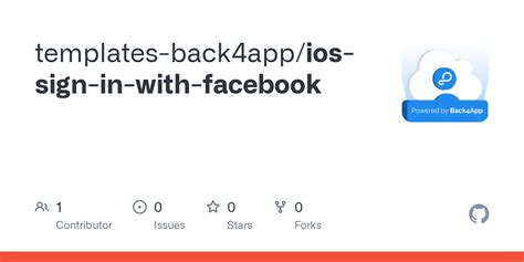 github templates back4app ios sign in with facebook