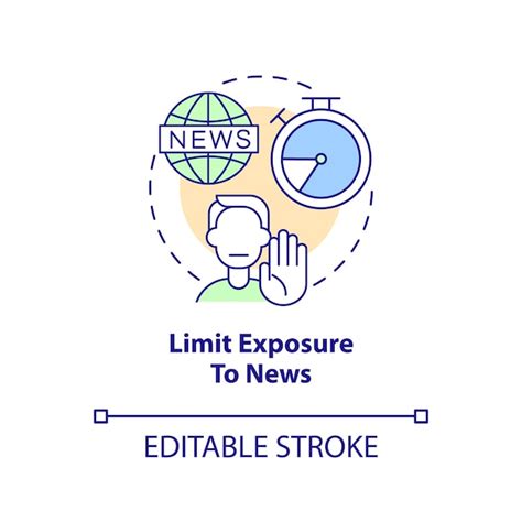 Premium Vector Limit Exposure To News Concept Icon