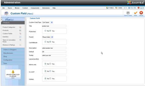 Virtuemart 2 X How To Manage Product Attributes Template Monster Help