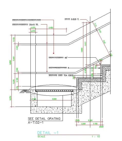 Staircase Grating Section Details Are Given In This 2d Autocad Drawing Dwg File Download The