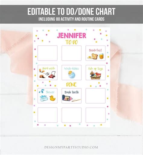 Wedding Shower Activities Daily Routine Chart Visual Schedule School Homeschool Chart Design