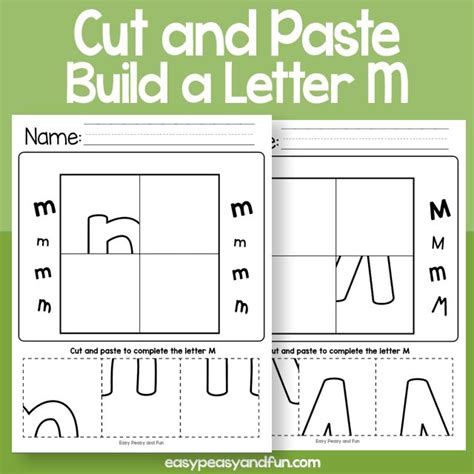 Cut And Paste A Letter M Worksheets Cut And Paste Letter M