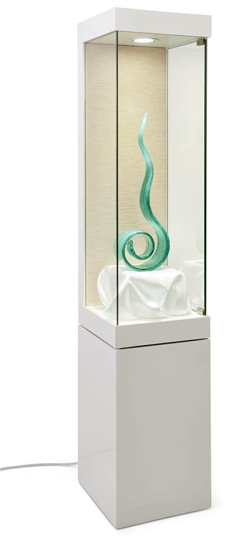 Illuminated Museum Display Case Lockable Storage Area
