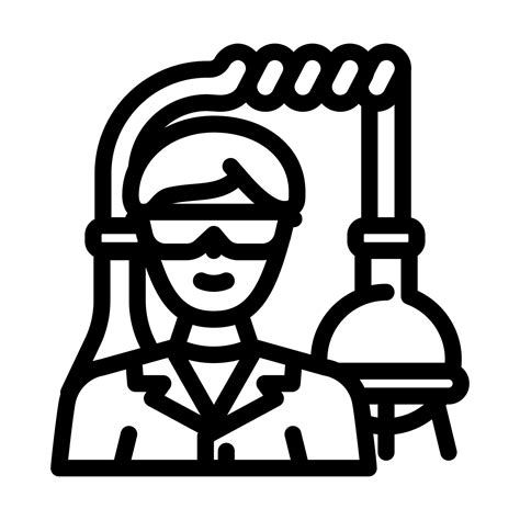Chemical Engineer Technology Line Icon Vector Illustration 21751553