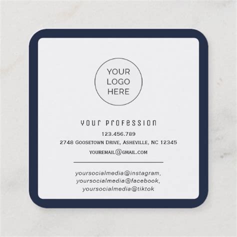 Modern Qr Code Networking Scannable Logo Simple Square Business Card
