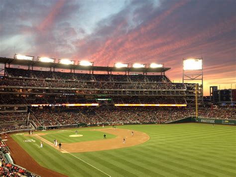 Nats Vs Braves Beautiful Sunset Backdrop Stacey Huggins Flickr
