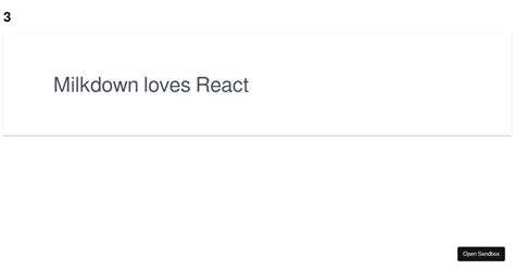 milkdown react setup forked codesandbox
