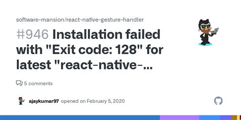 Installation Failed With Exit Code 128 For Latest React Native Gesture Handler156