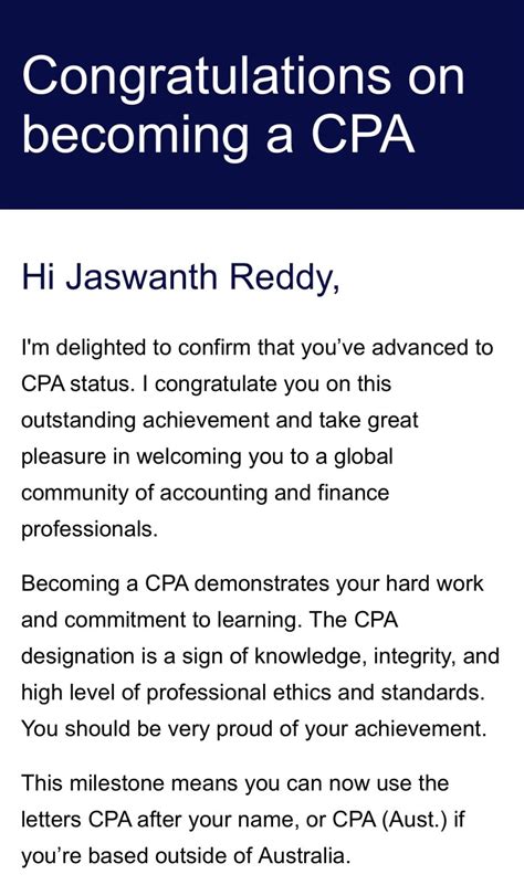 jaswanth reddy on linkedin excited to announce my advancement to cpa