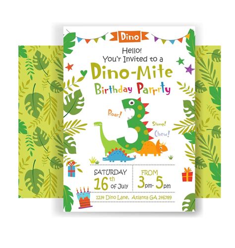 Dinosaur Invitation 사진 무료 고품질 사진 다운로드 Freepik