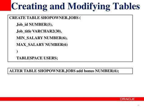 Ppt Lecture 3 Oracle Database Schema Powerpoint Presentation Free