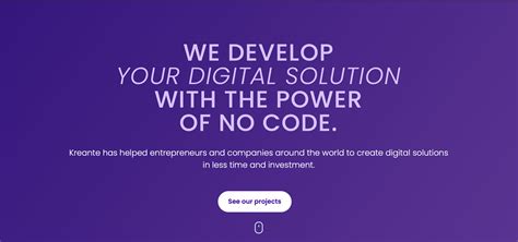 Kreante Nocode Software Development Agency 90 Projects