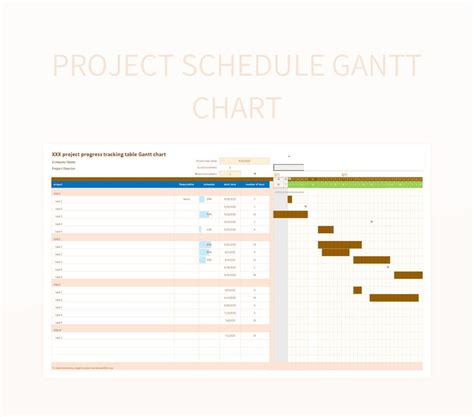 Project Schedule Gantt Chart Excel Template And Google Sheets File For Free Download Slidesdocs