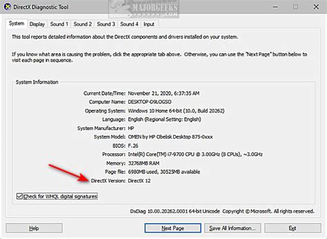 How To Check What Version Of DirectX Is Installed MajorGeeks