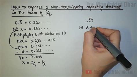 expressing non terminating repeating decimal in rational form youtube