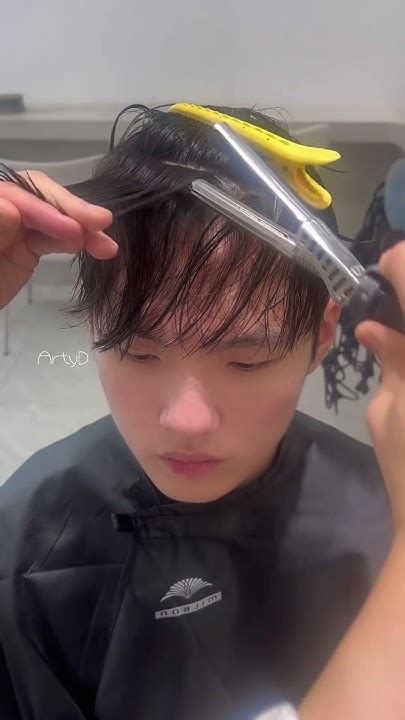 강한 곱슬머리결 볼륨매직and다운펌으로 시스루뱅 디자인 잡아 드렸습니다 Youtube