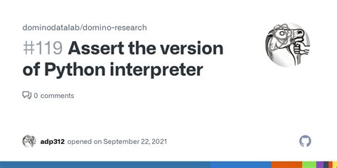 Assert The Version Of Python Interpreter Issue Dominodatalab