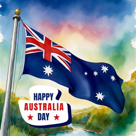 Background Of National Day Celebration For Australia Day Flag Waving In