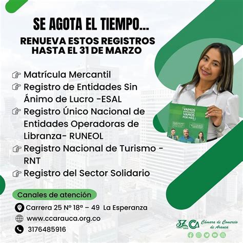 ¡se Agota El Tiempo Cámara De Comercio De Arauca