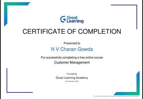Charan Gowda N V On Linkedin Customermanagement Continuouslearning