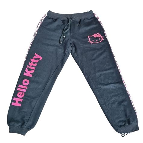 กางเกงขายาว Hello Kitty สีดำ มือสอง Shopee Thailand