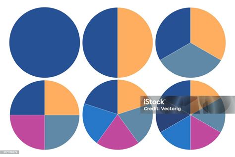 Ilustración De Multicolored Circular Charts For Infographics And Data Visualization Y Más