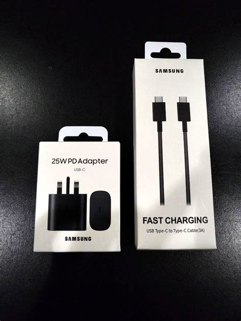 Samsung W W Usb Type C Super Fast Charging Adapter Plug With Usb C To C Cable Samsung