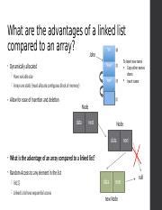 Advantages Of Linked Lists Vs Arrays Insertion And Access Course Hero