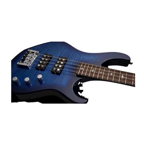 Prs Se 4 String Kingfisher Bass Maple Veneer Faded Blue Wrap Around