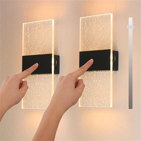 Vomi Led Wall Light Battery Operated Led Wall Lamp Usb Rechargeable