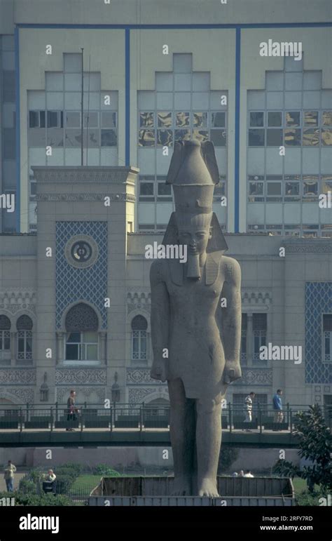 The Ramses Statue At The Ramses Square At The Train Station In The City