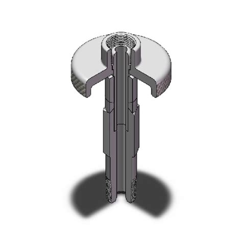 Model Sampling Connection Female And Male Threads With Knurled Handwheel