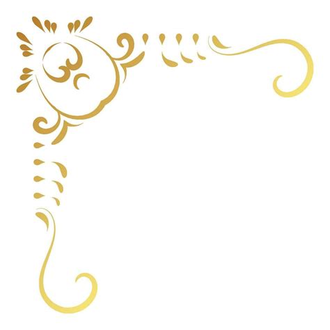 Gold Elegance Vintage Corner And Frame Element Ornamental Curl Vector Classic Swirl Line