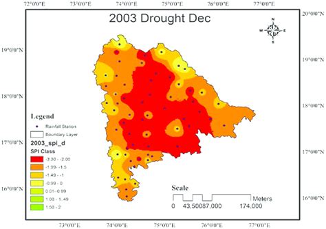 Spatial Variation Of 2003 Drought Download Scientific Diagram