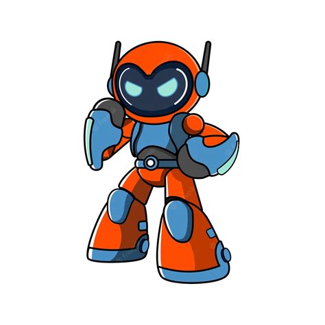 Premium Vector Robot Character Mascot Design