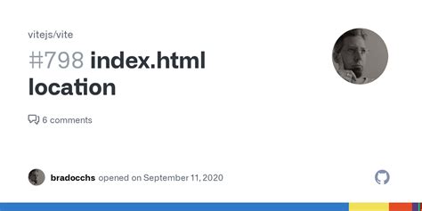 Index Html Location Issue 798 Vitejs Vite GitHub