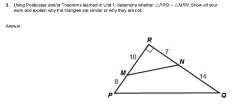 Solved Using Postulates And Or Theorems Learned In Unit Chegg