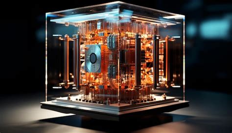 Premium Ai Image Quantum Computer Futuristic Digital Computer Design