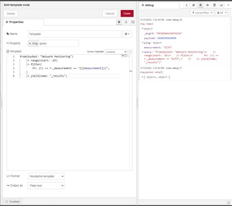 Using A Variable Within An Influxdb Node General Node Red Forum