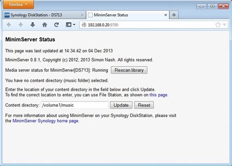 Synology Diskstation Content Directory
