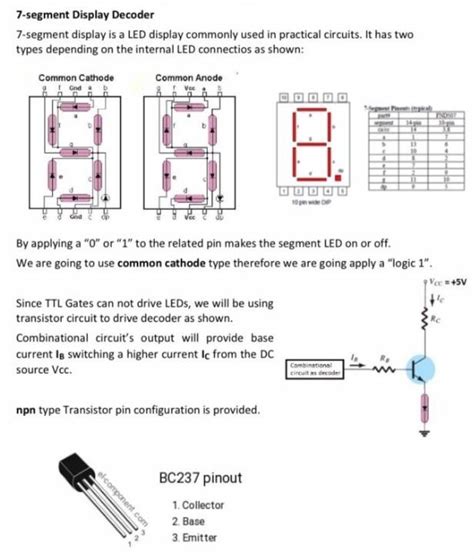 Solved 7 Segment Display Decoder 7 Segment Display Is A Led