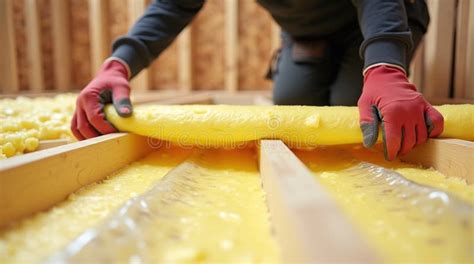 Worker Installing Yellow Insulation Stock Illustrations 15 Worker Installing Yellow Insulation