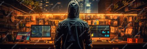 Premium Photo Securing Against Log4j Vulnerability Hacker Coding In Server Room Exposes