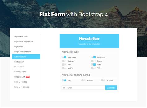 Flat Form With Bootstrap 4 Form Login Form Simplest Form