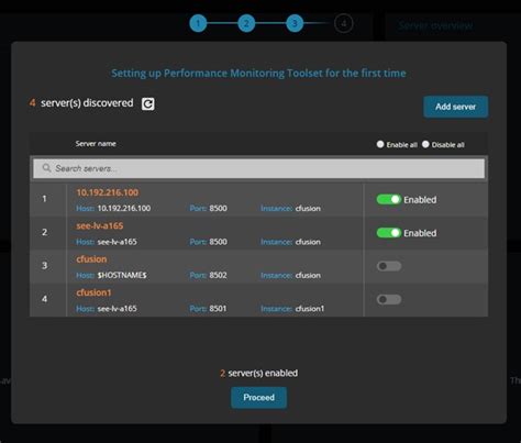 Auto Discovery In Performance Monitoring Toolset Coldfusion