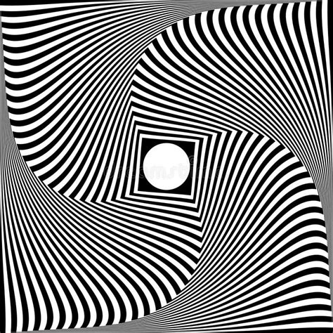 Whirl Rotating Motion In Abstract Op Art Design 3d Illusion Stock