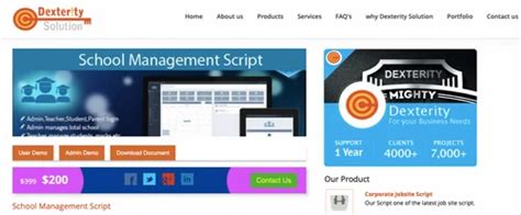 Dexterity School Management Script Software Free Demo Available At