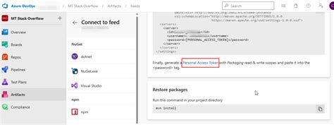 java azure artifact maven project get request to download artifact failed stack overflow