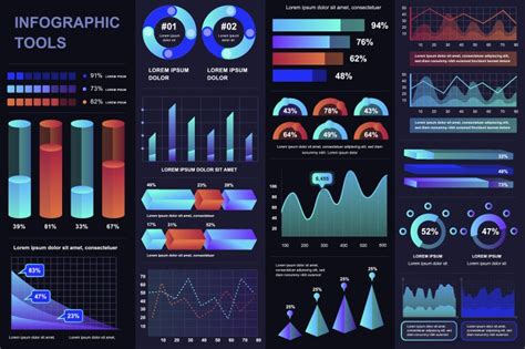 Infographic Tools Ui Elements Kit Royalty Free Vector Image